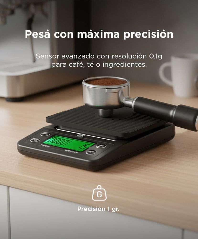 Balanza Digital Cuk by Gadnic Barista Precision Cafe Timer 3kg 01g ...
