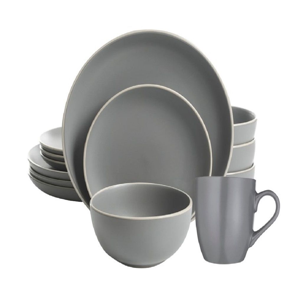 Set X 16 Piezas Vajilla Plato Bowl Mug