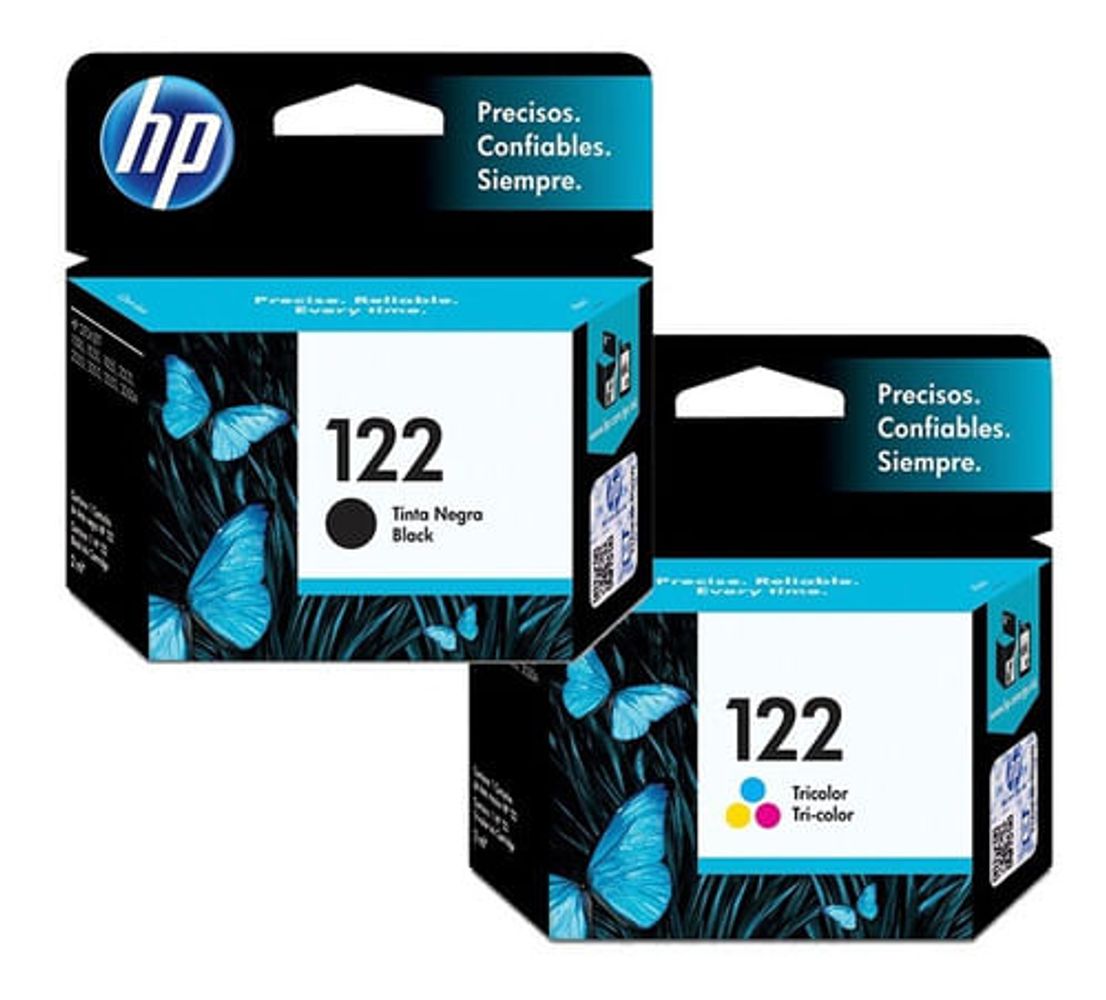 Kit De Cartuchos De Tinta Hp 122 Negro + Tricolor Original