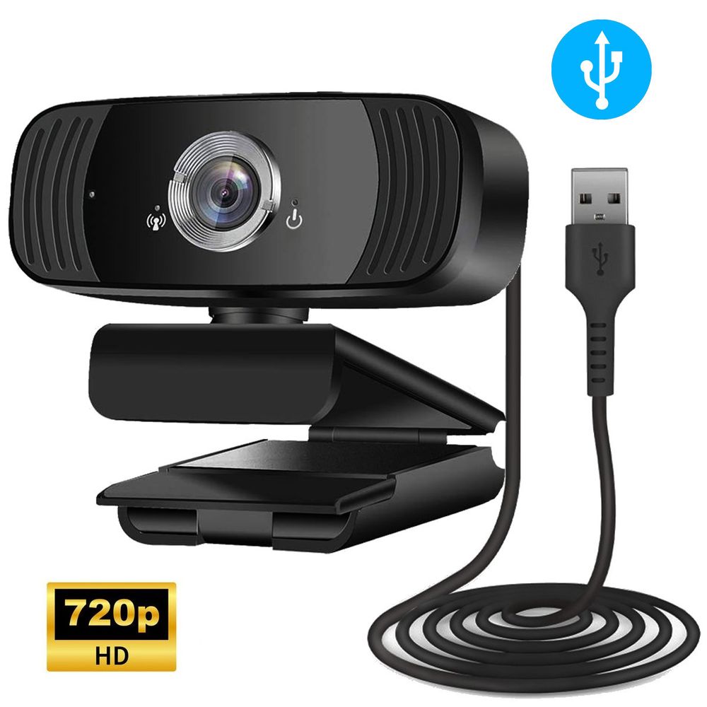 Cámara Web Full Hd Cable Usb Con Micrófono Luz Led