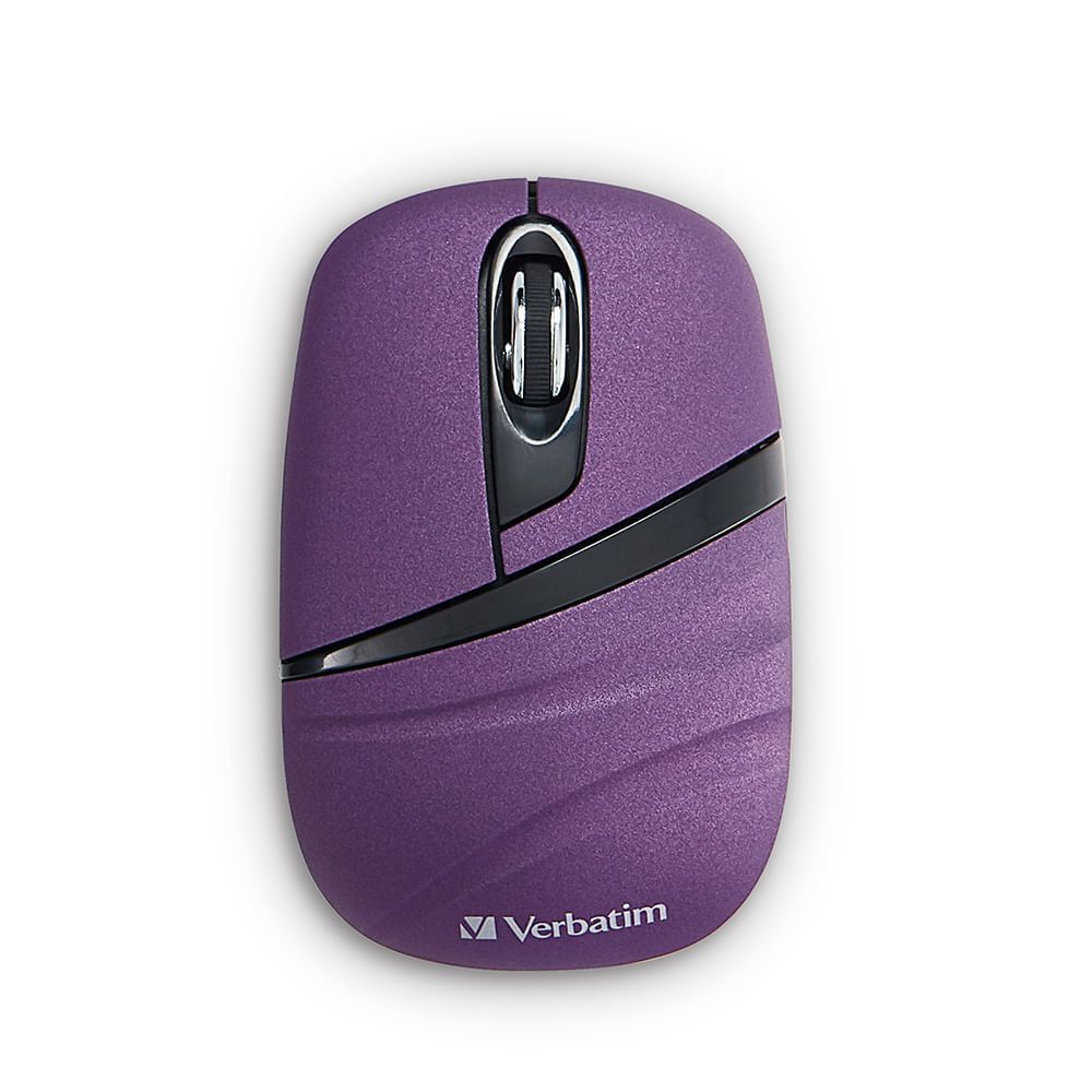 Mouse Wireless Verbatim Mini Travel Mouse Commuter Series Violeta