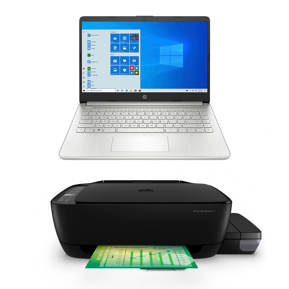 Notebook Hp 14-dq2029la Core I5 8gb 256gb + Impresora Gt 415