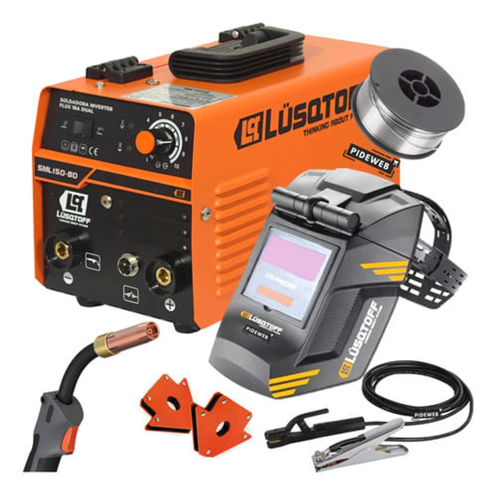 Soldadora Inverter Sml150-8d Dual 120a Mma Ming Lusqtoff Alambre Flux Torcha