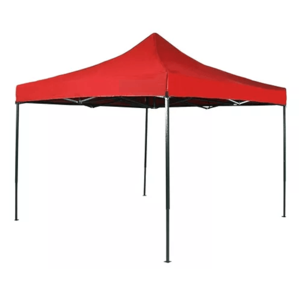 Gazebo Plegable Jardín 3x3 Autoarmable Reforzado Exterior - Rojo 600D