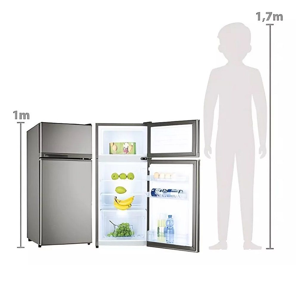 Heladera Con Freezer TK93FS Gris Telefunken 110l + Accesorios Color Gris Oscuro