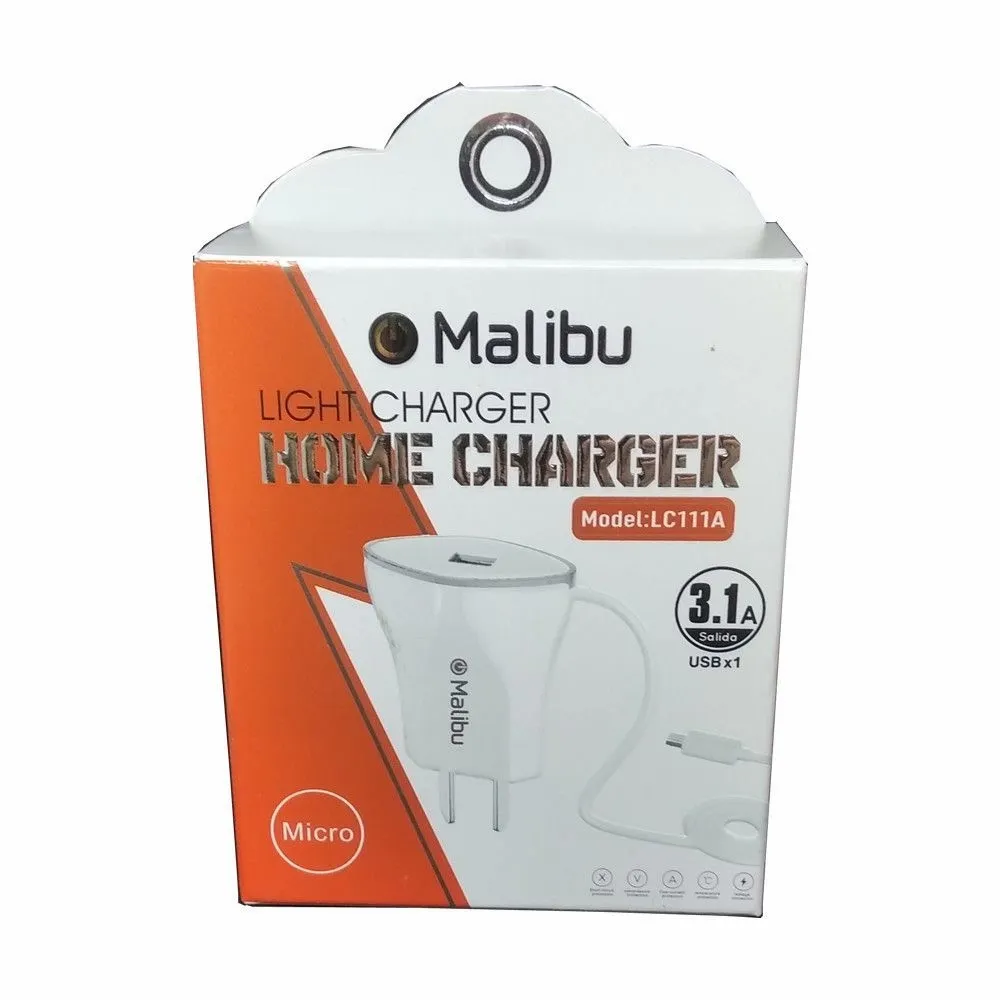Cargador Carga Rapida Malibu Micro USB