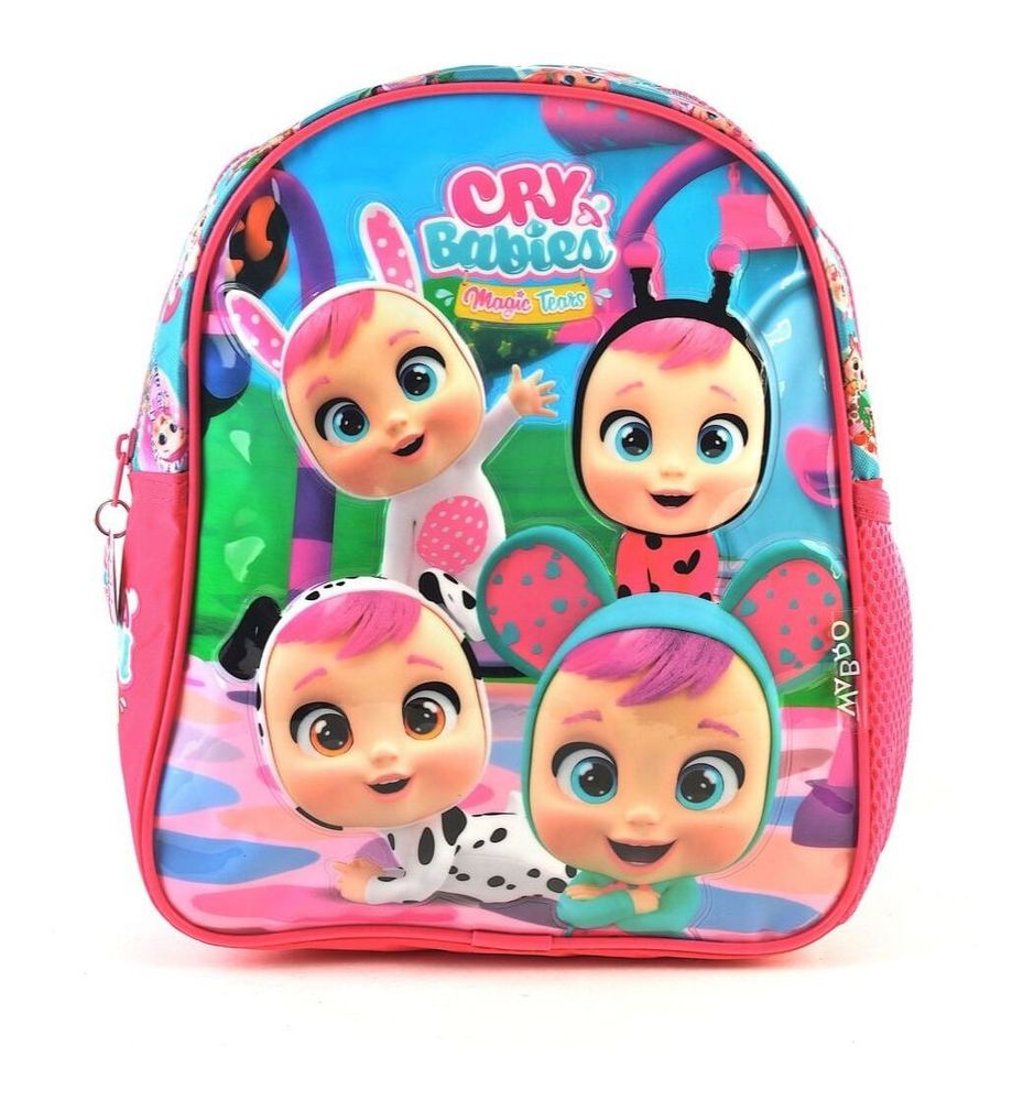 Mochila Cry Babies Celeste Espalda 11"