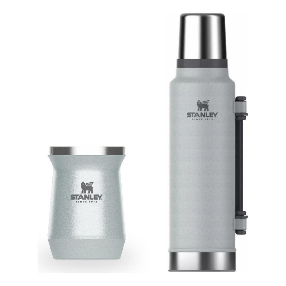 Combo Stanley Original Termo 1.4 Lts Y Mate Colores Color Silver