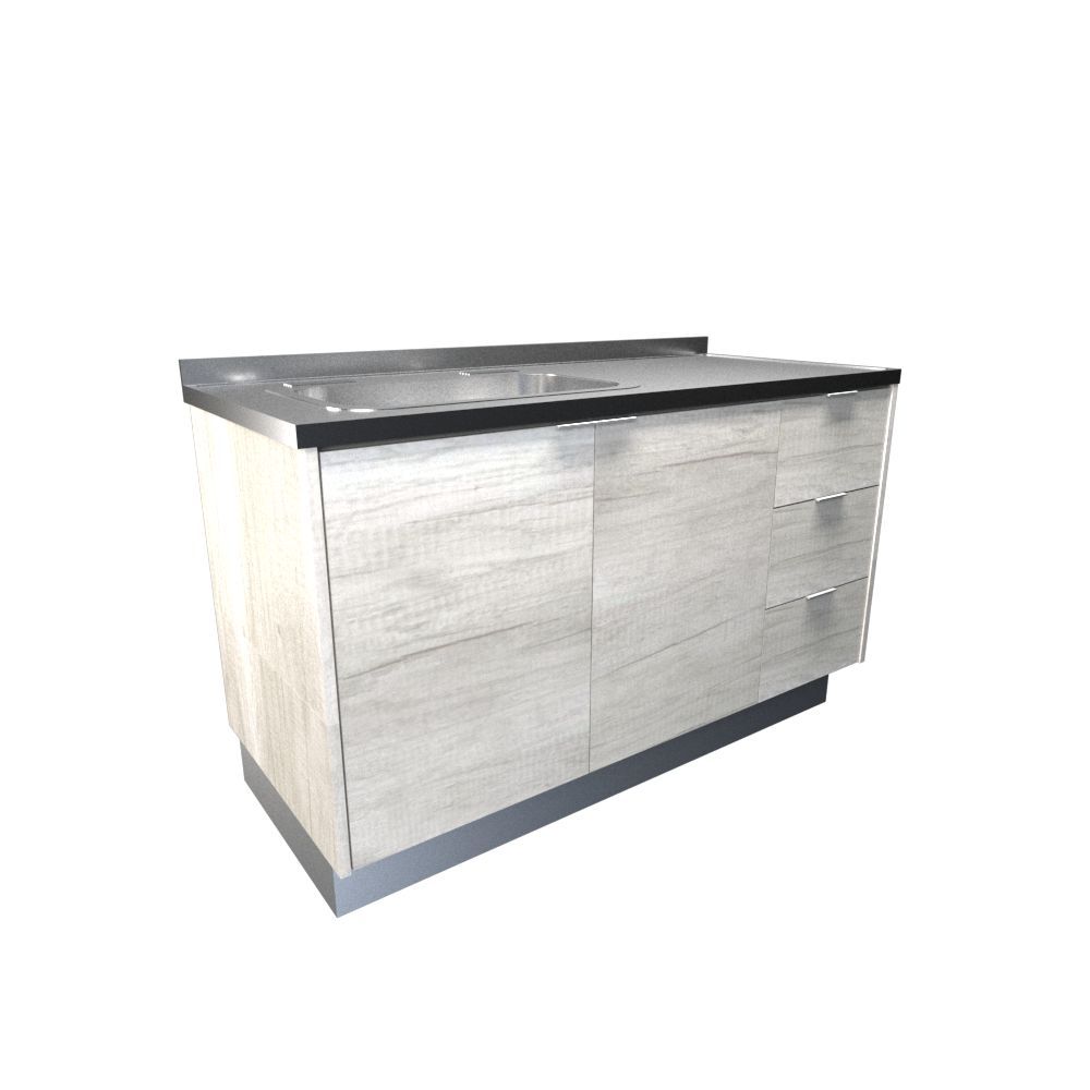 Bajomesada 1.40m 2 puertas 3 cajones Tables Nevado-Everest