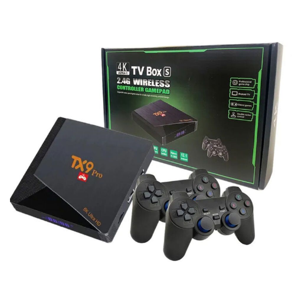 Tv Box Tx9 Pro Peiso + Consola Gamer 2 Joystick /MAME/PS1/FC/GB/GBC 4 k ...