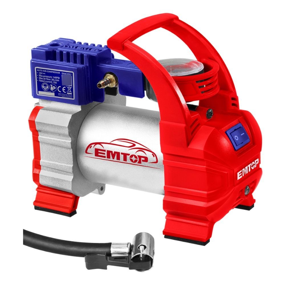 Compresor Simple Aire Mini Batería Portátil 140 Psi Auto 12v