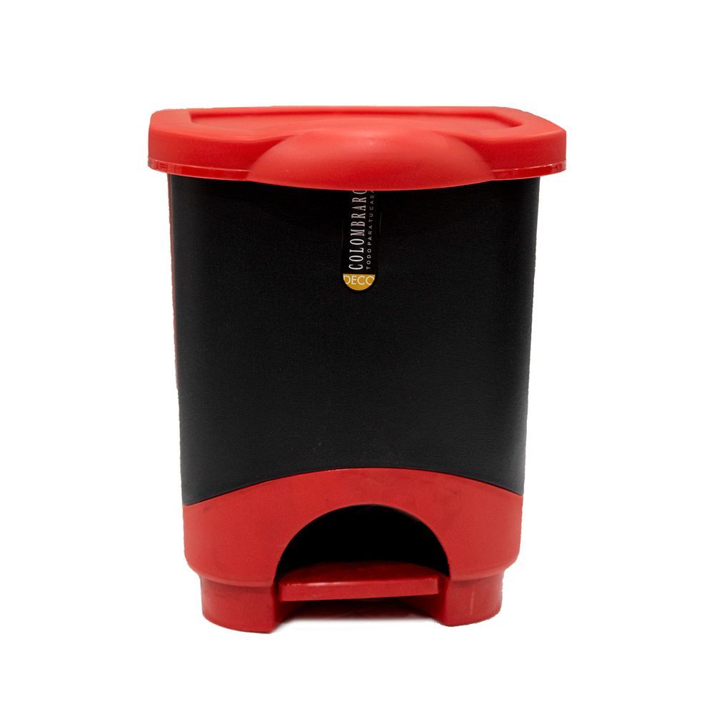 Tacho Recipiente Residuos A Pedal Luxury 25 Lts Rojo - Colombraro