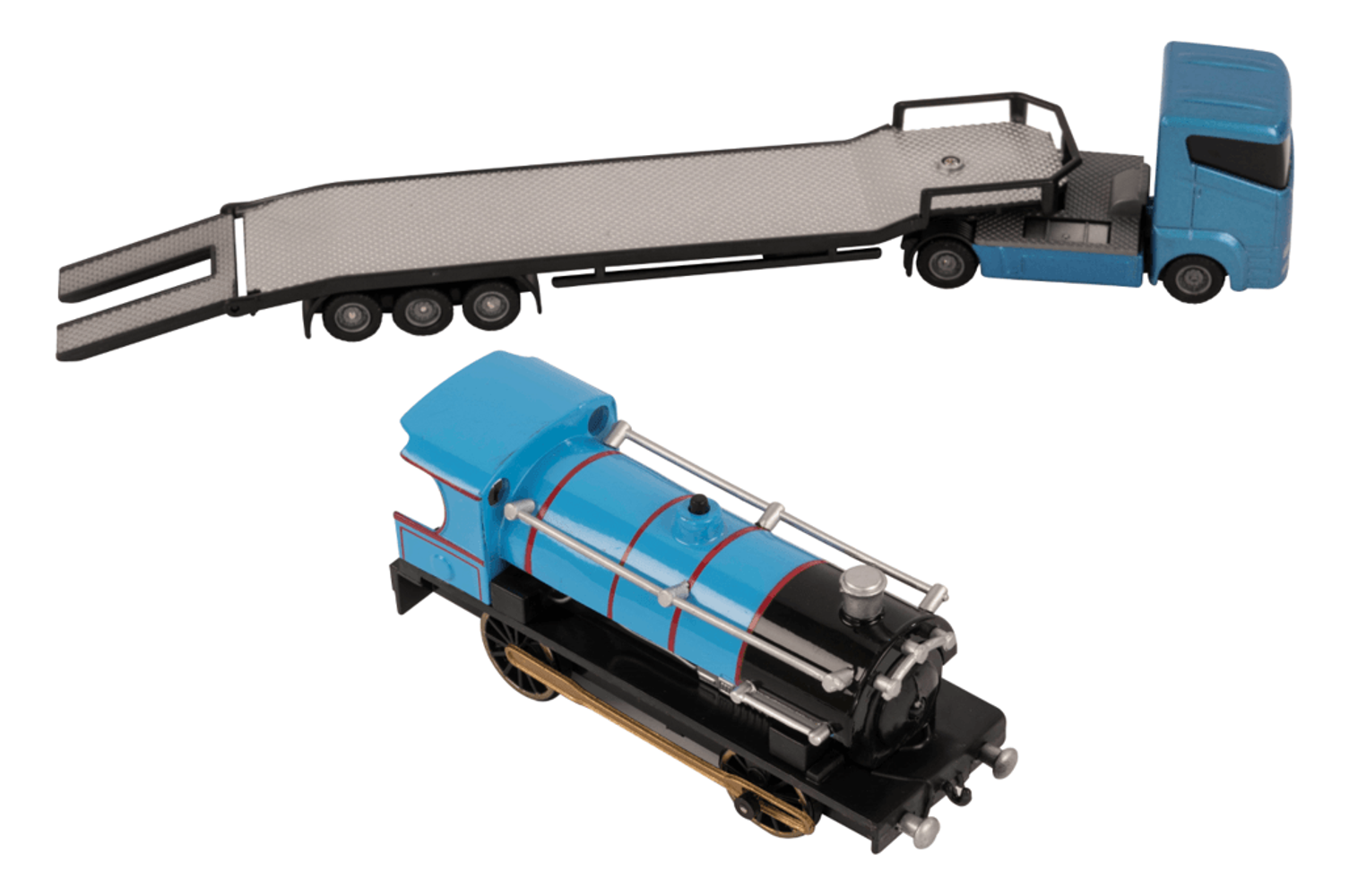 Set Camión Transportador Heavy Engine Teamsterz 28cm Azul