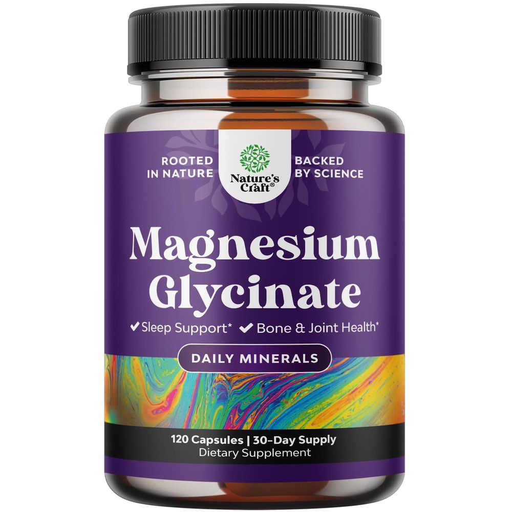 Suplemento de glicinato de magnesio puro Natures Craft 400 mg