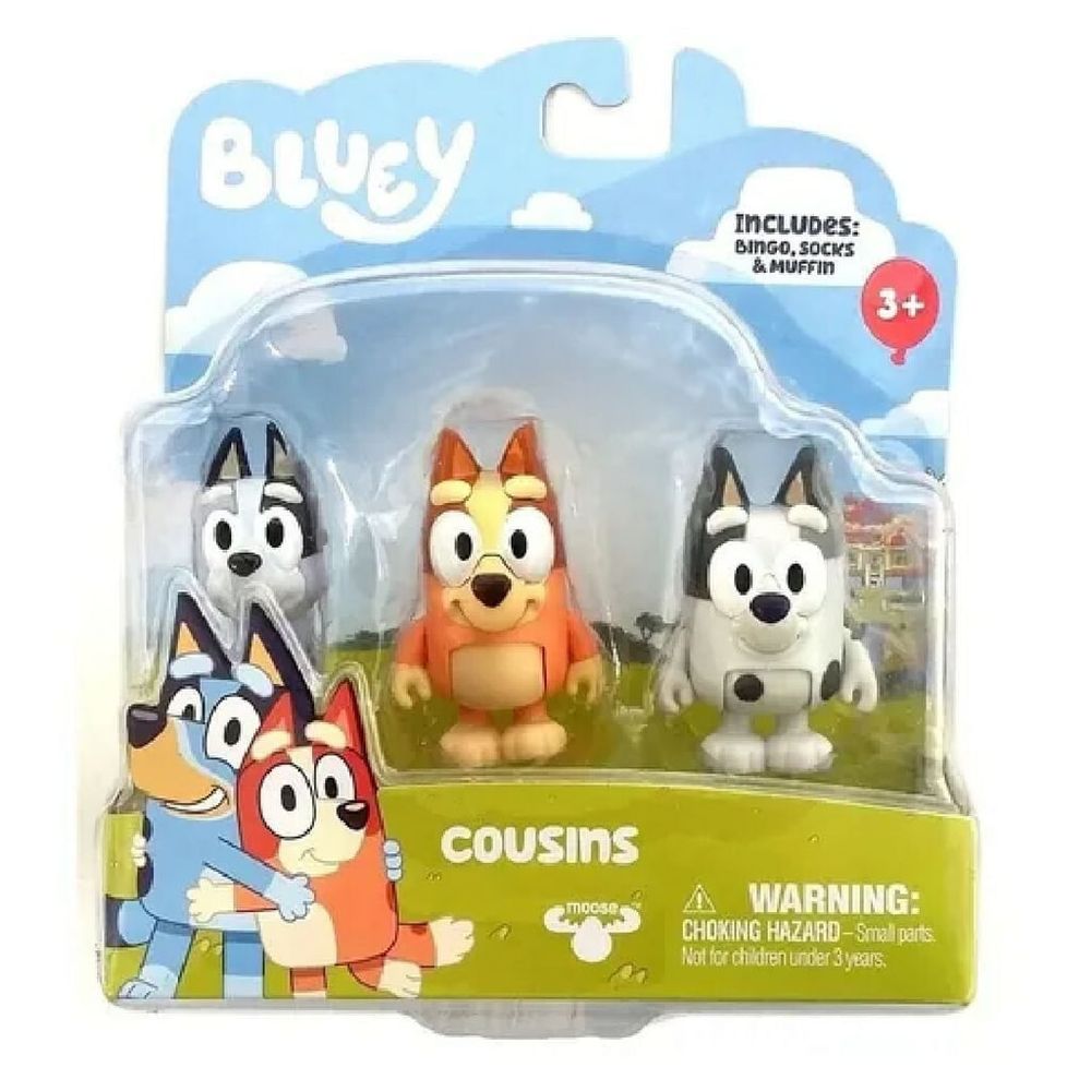 Set De Muñecos Bluey Con Accesorios Cousins