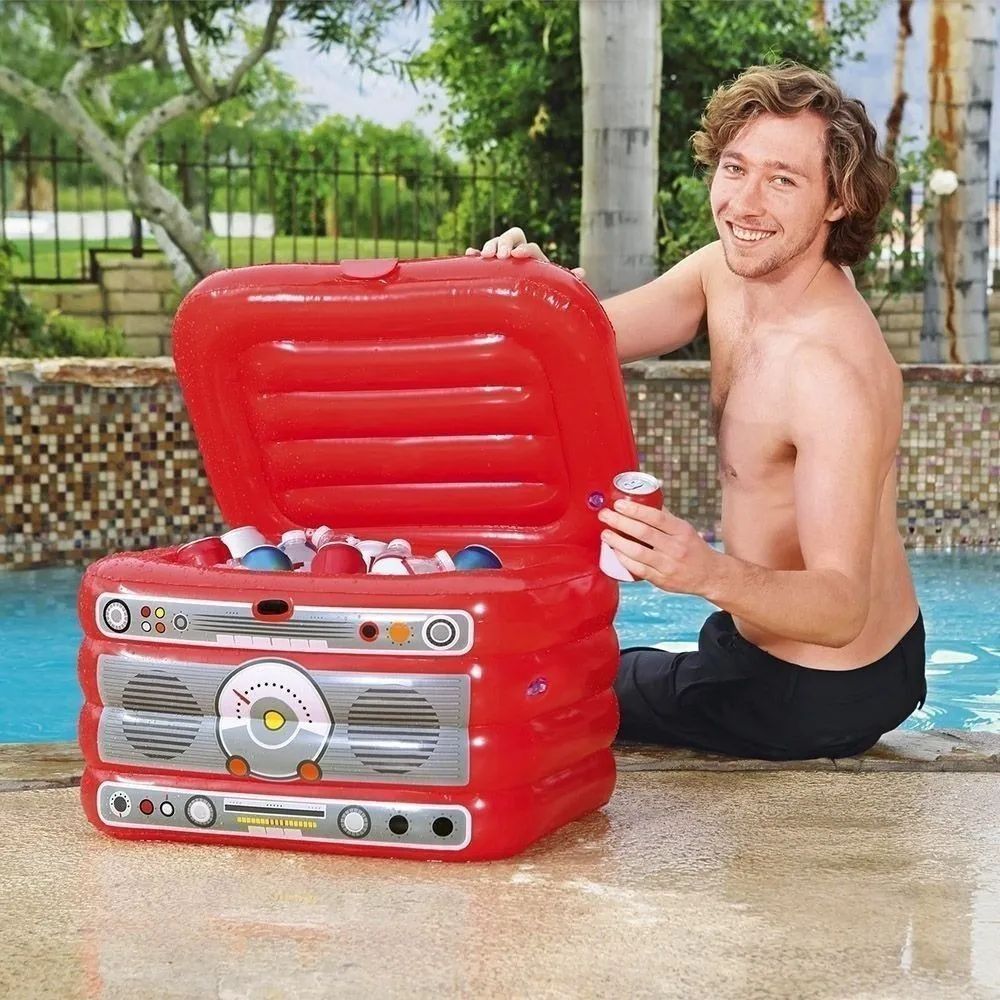 Conservadora Hielera Inflable Porta Vaso Pileta Flotante