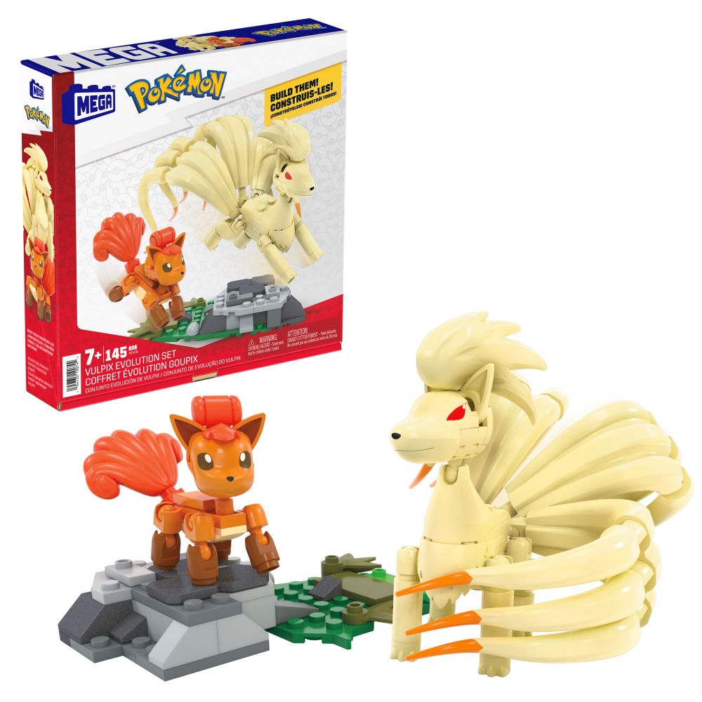 Set de construcción MEGA Pokémon Vulpix eVolution con 2 figuras 145 ...