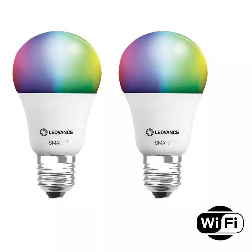 Lámpara Foco Led Smart + Wifi Rgbw 9w E27 Ledvance Pack x 2