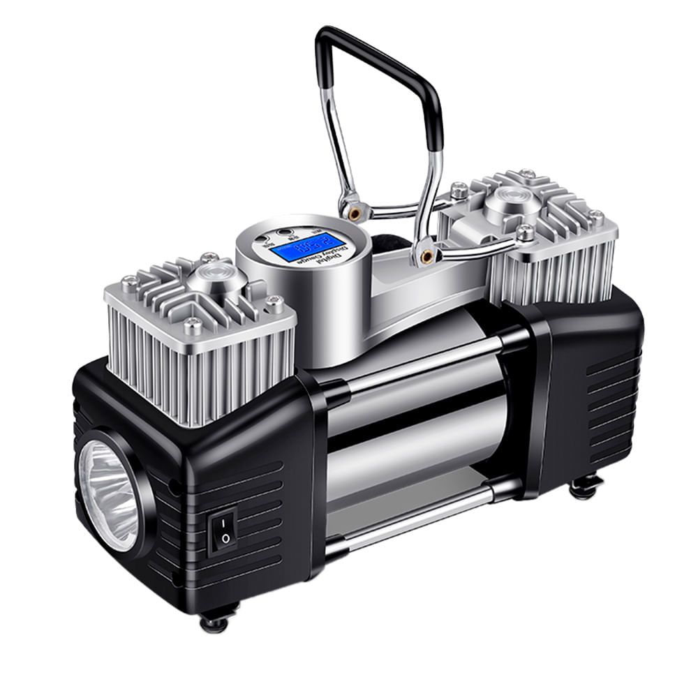 Compresor 12v Doble cilindro Gadnic AV37-TY Digital Auto Linterna