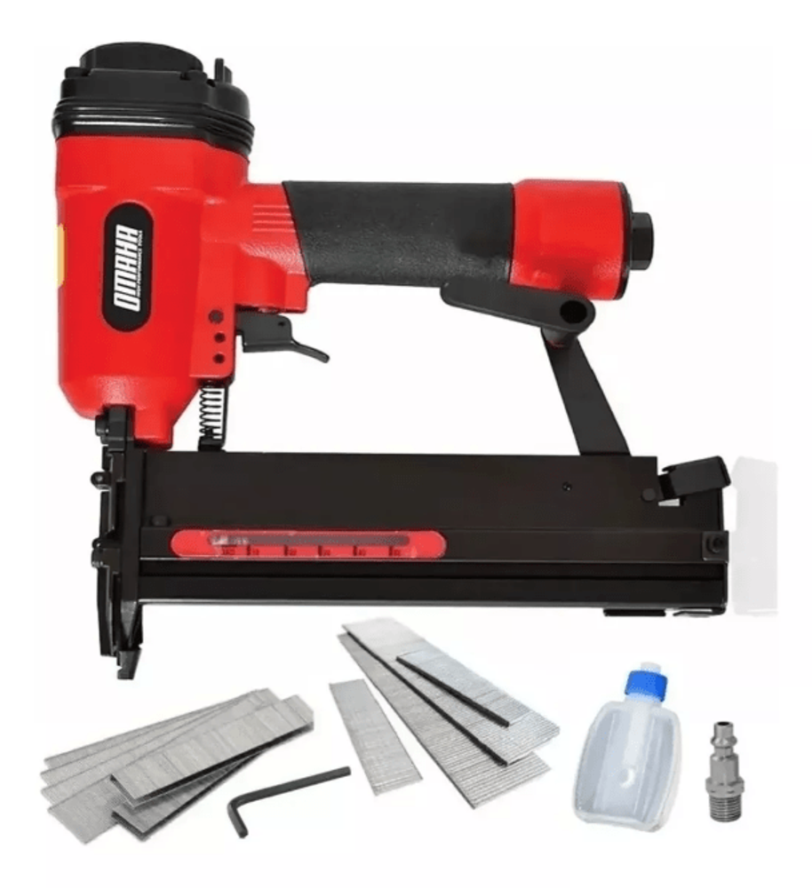 Engrampadora Clavadora Neumatica Omaha 2 En 1 Calibre Ga18 + Clavos ...