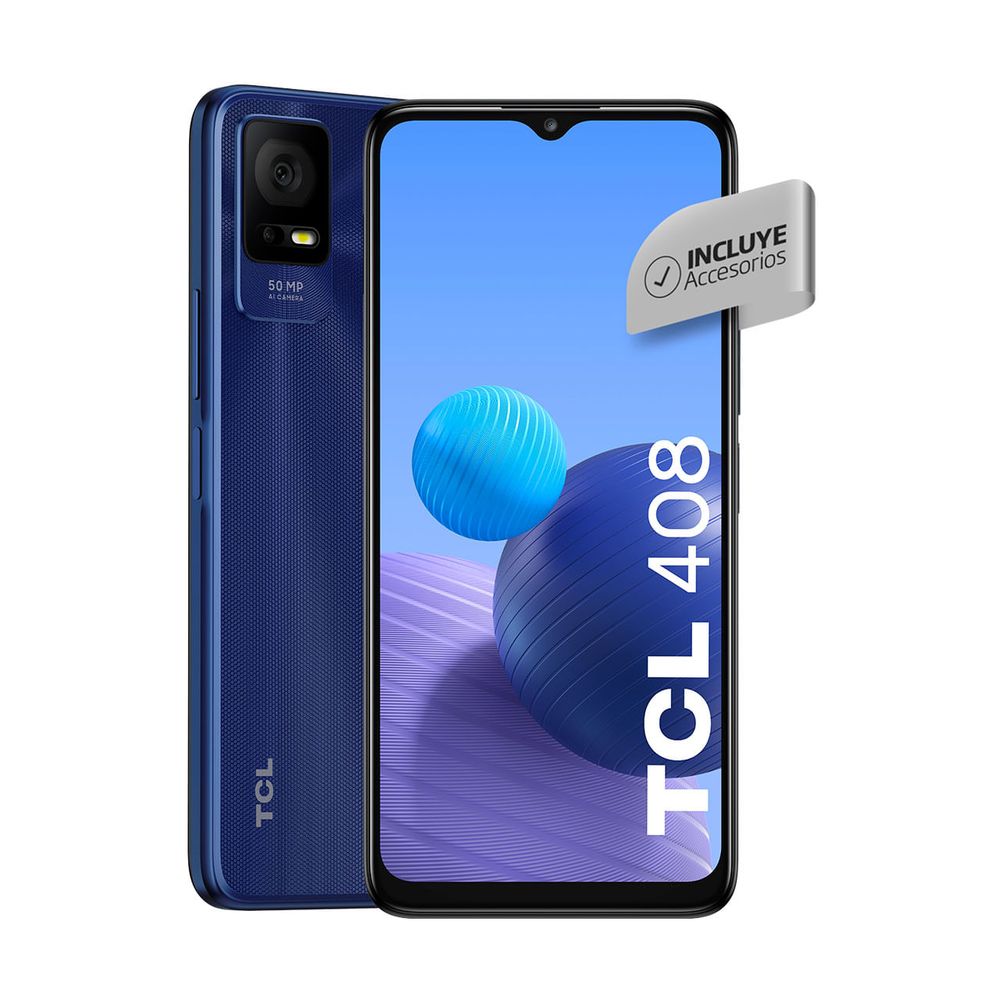 Celular TCL 408 6.6 Ram 4GB 64GB 50Mpx Midnight blue