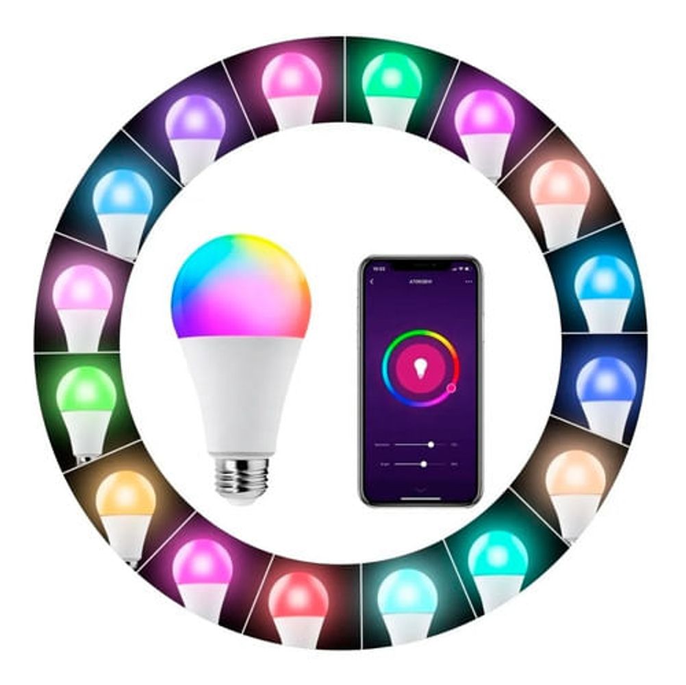 Lámpara Candela Led Smart 9w Cálido Frío Y Rgb Blutooth App