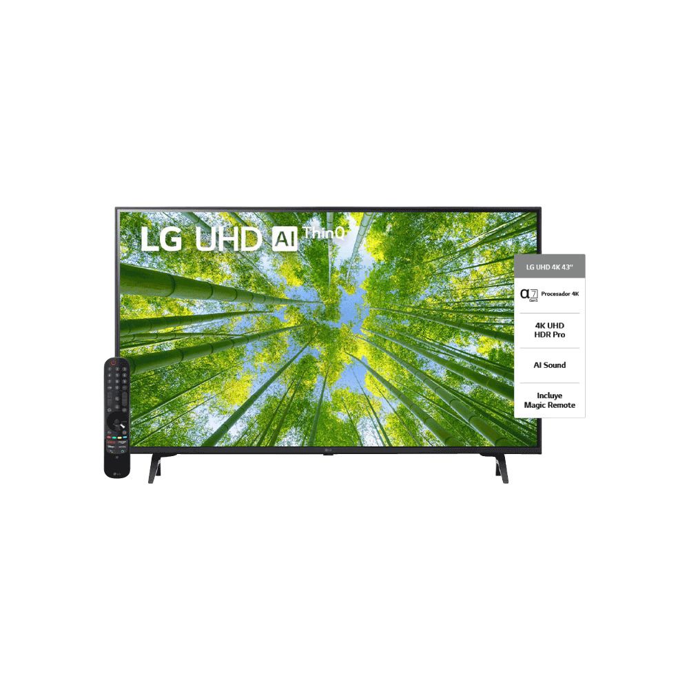 Smart TV LG 43" Ultra HD AI ThinQ 43UQ8050PSB