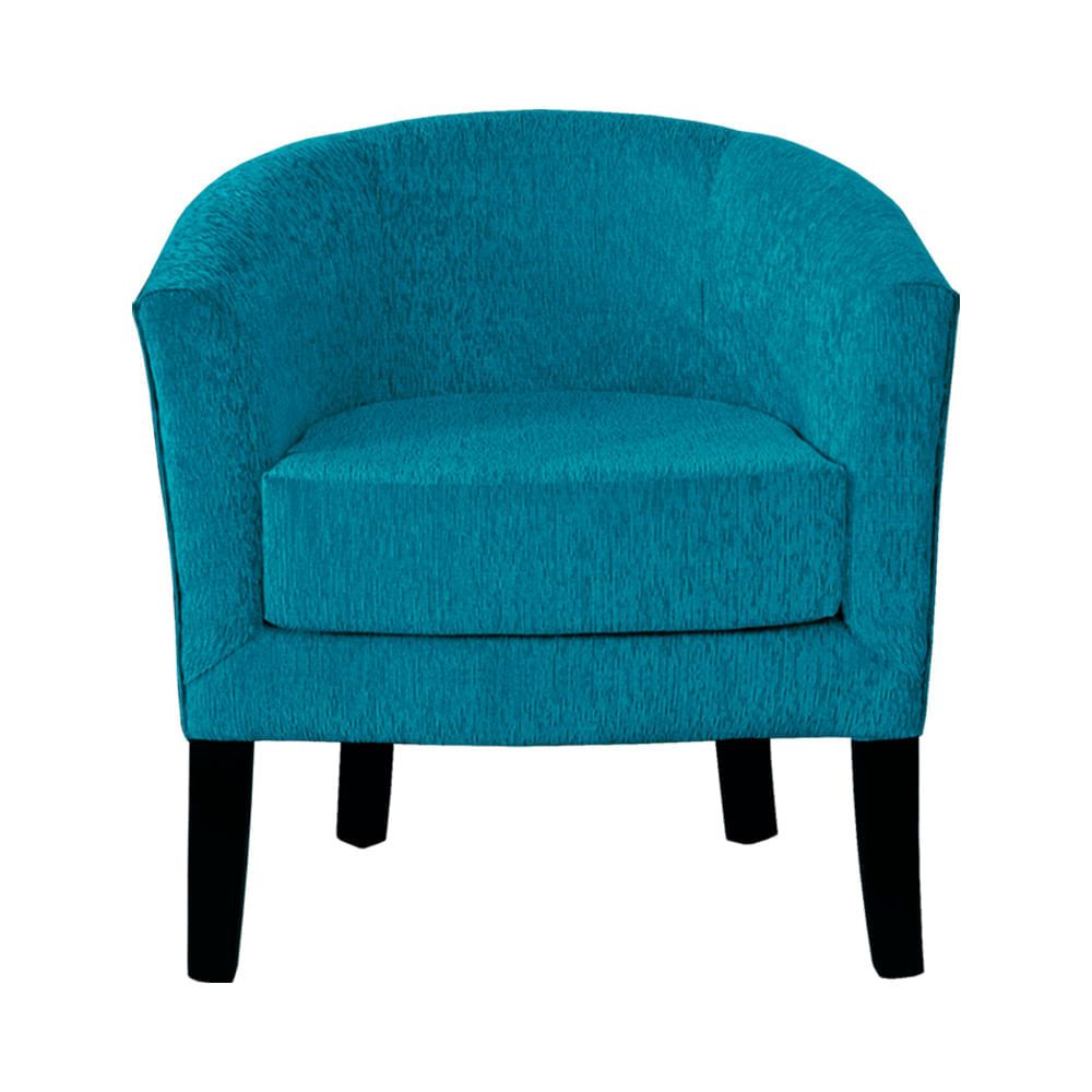 Poltrona Curvé 1 Cuerpo De Chenille Turquesa Mi Sofa