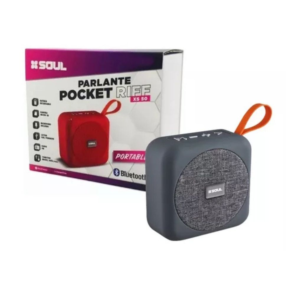 Parlante SOUL Bluetooth XS50 Pocket Riff Gris