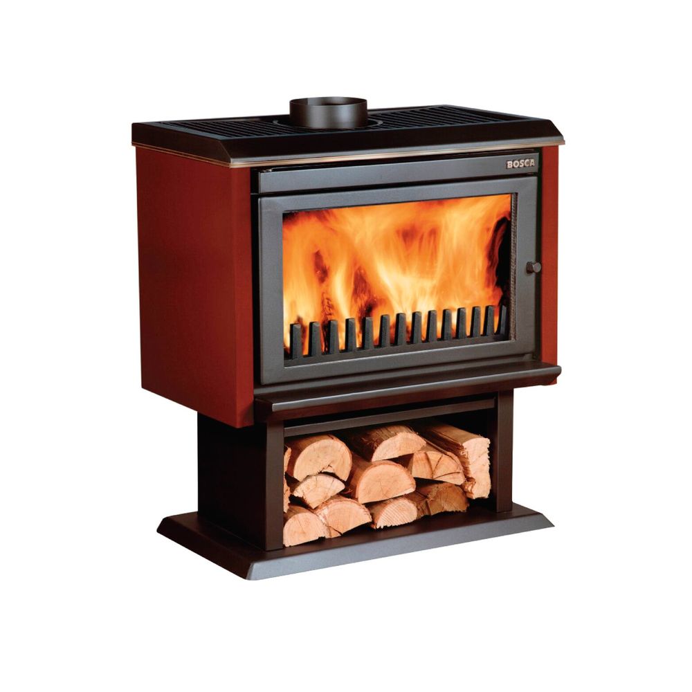 Salamandra Bosca Gold 800 Bordeaux Estufa Leña 180m2 11000Kc