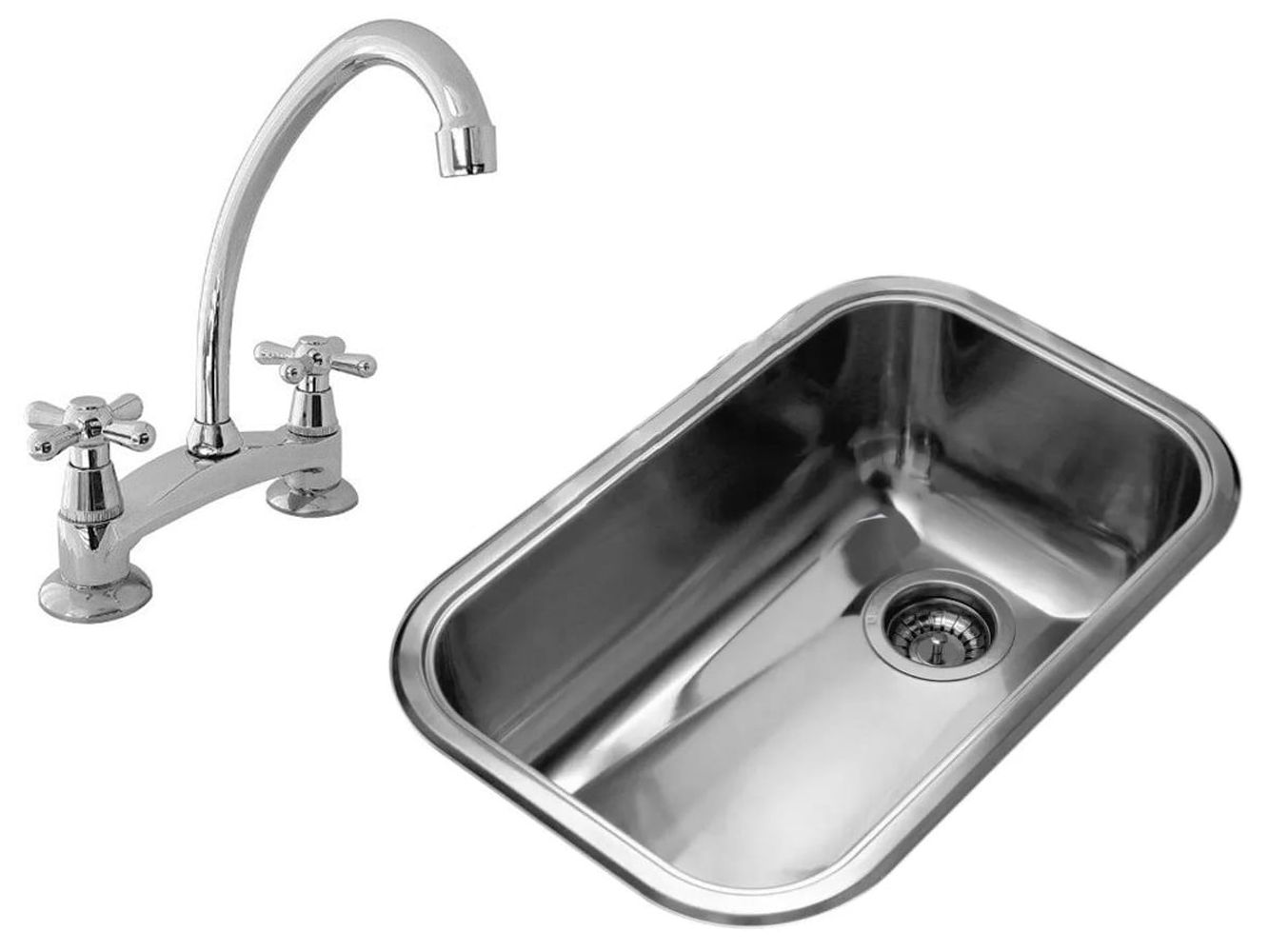 BACHA PARA COCINA SIMPLE JOHNSON ZN52 GRIFERIA ARES