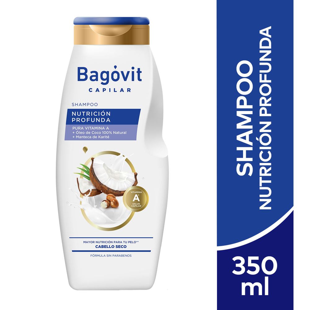 Shampoo Bagovit Capilar Nutrición Profunda 350ml x 2u