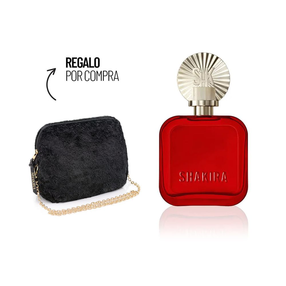 Kit Perfume Mujer Shakira Rojo EDP 80 ml + Cartera