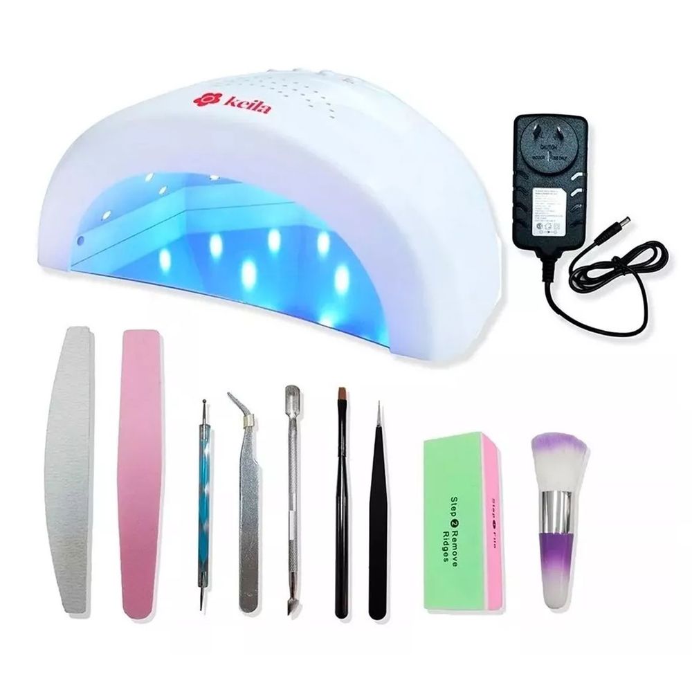 Keila Cabina Uv Led 48w Quick Pro + Accesorios Manos Blanca