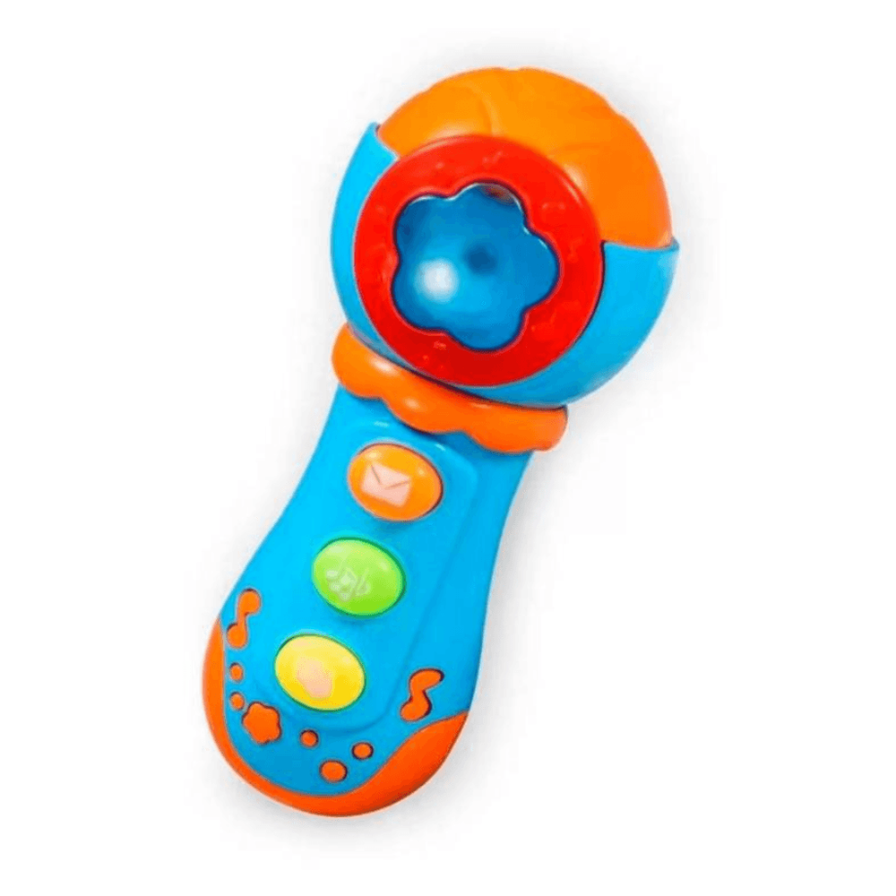 Micrófono Para BebéS Con Luz Y Sonidos Baby Gus 53595 Celeste