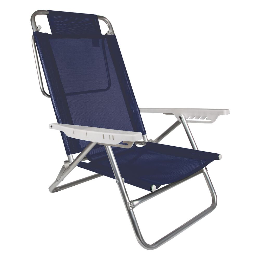 Reposera Playa Camping 6 Pos. Aluminio Reforzada MOR