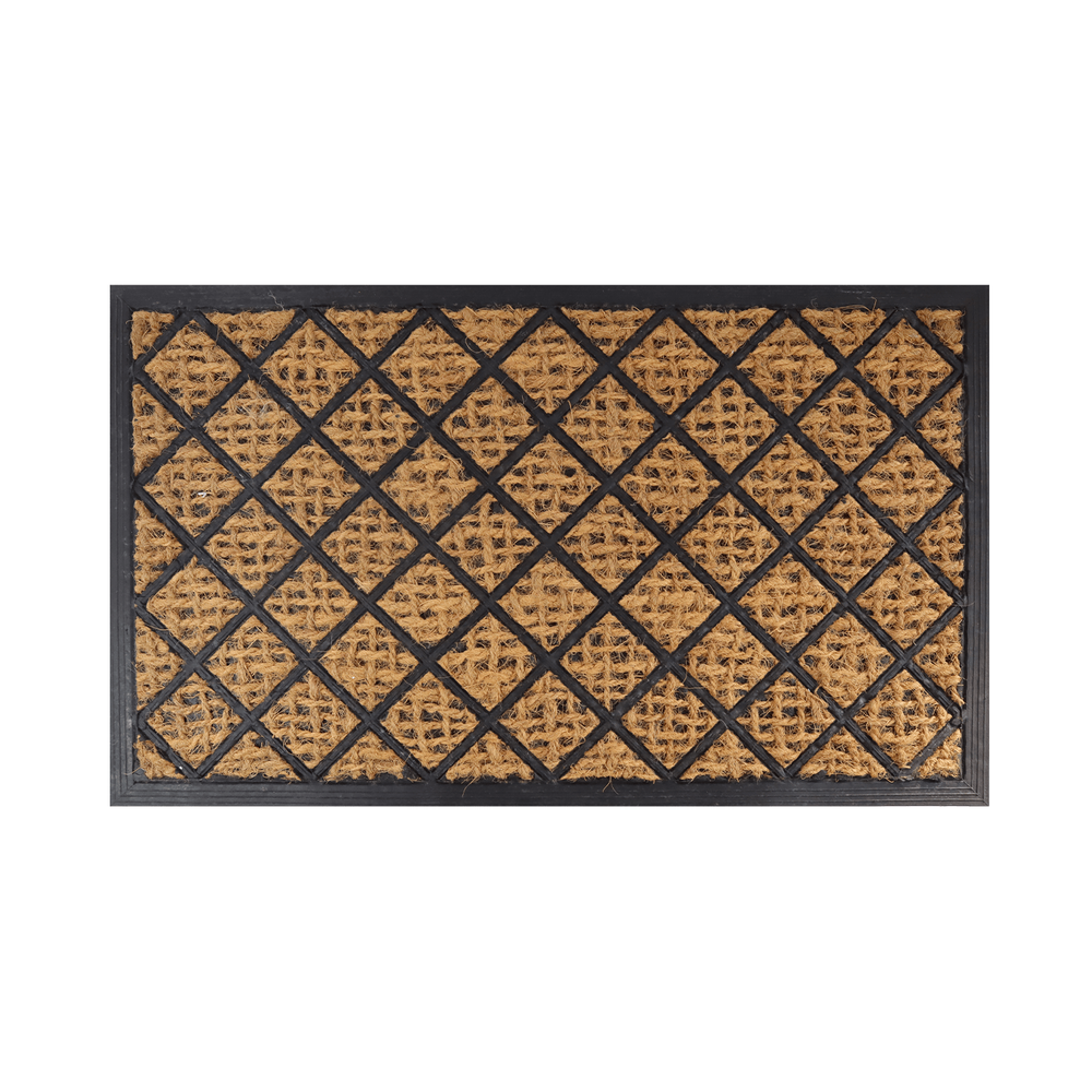 Felpudo Alfombra Coco Rombo Goma Antideslizante 40x60cm