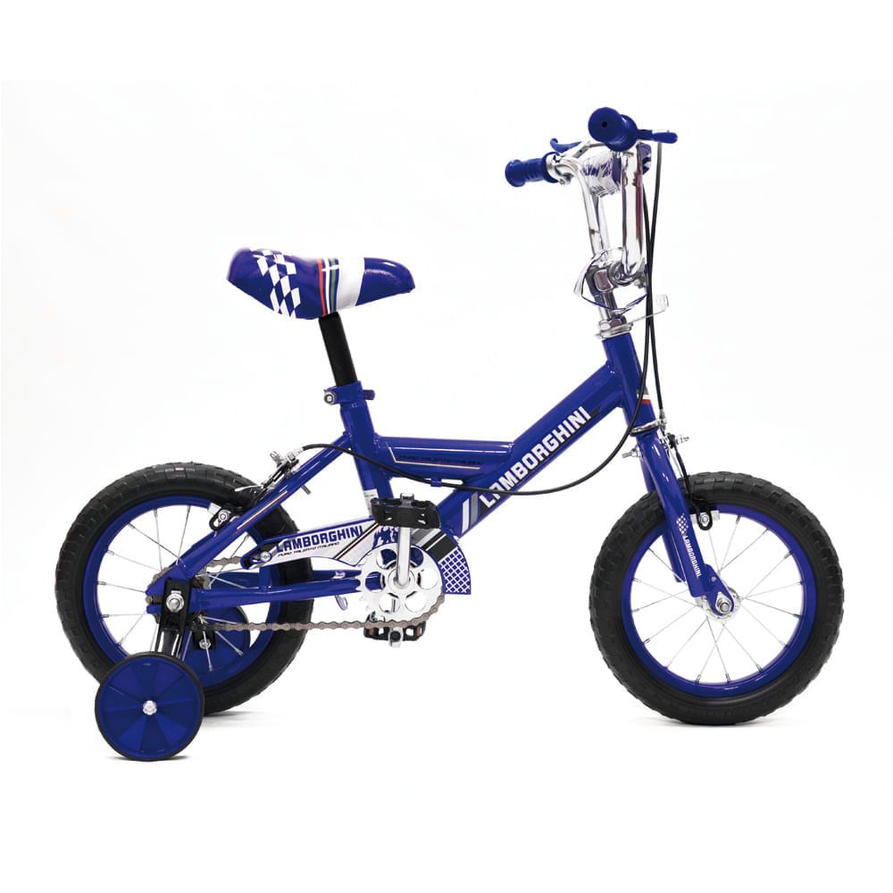 Bicicleta Infantil Lamborghini Rodado 12 Azul