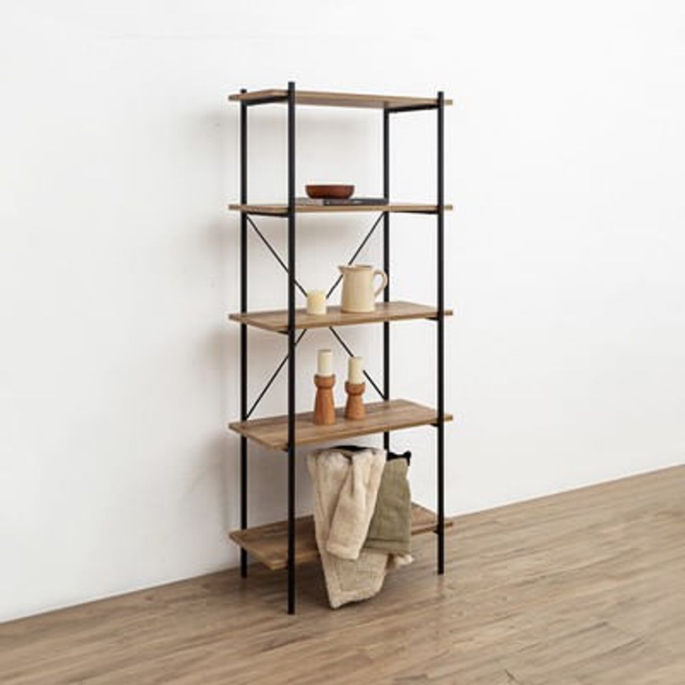 BIBLIOTECA DE 1 CUERPO. 68 x 30 x 170cm. Color ROBLE ATAKAMA