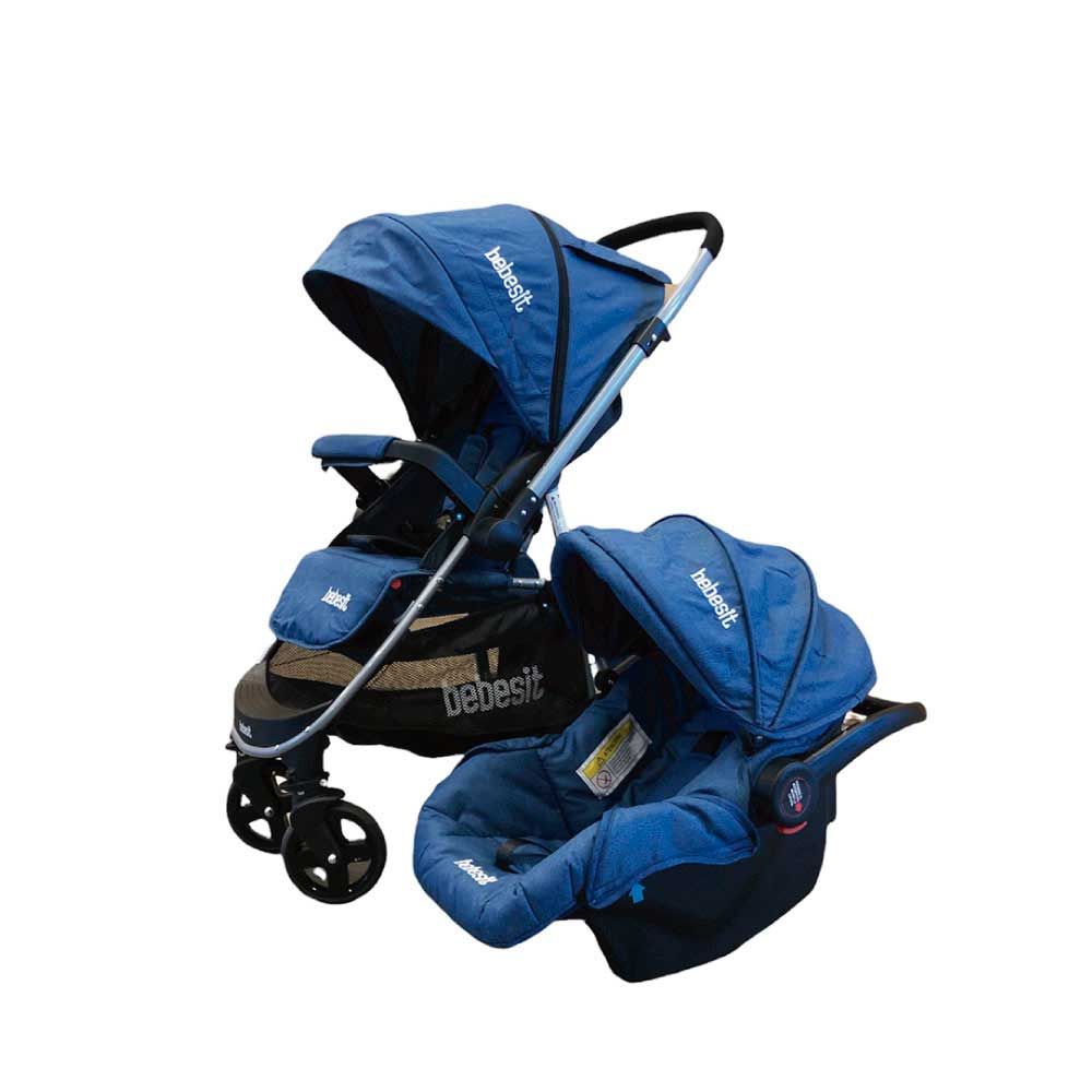 Cochecito Travel System Bebesit c/Manillar Rebatible 1390TS Aeris Azul