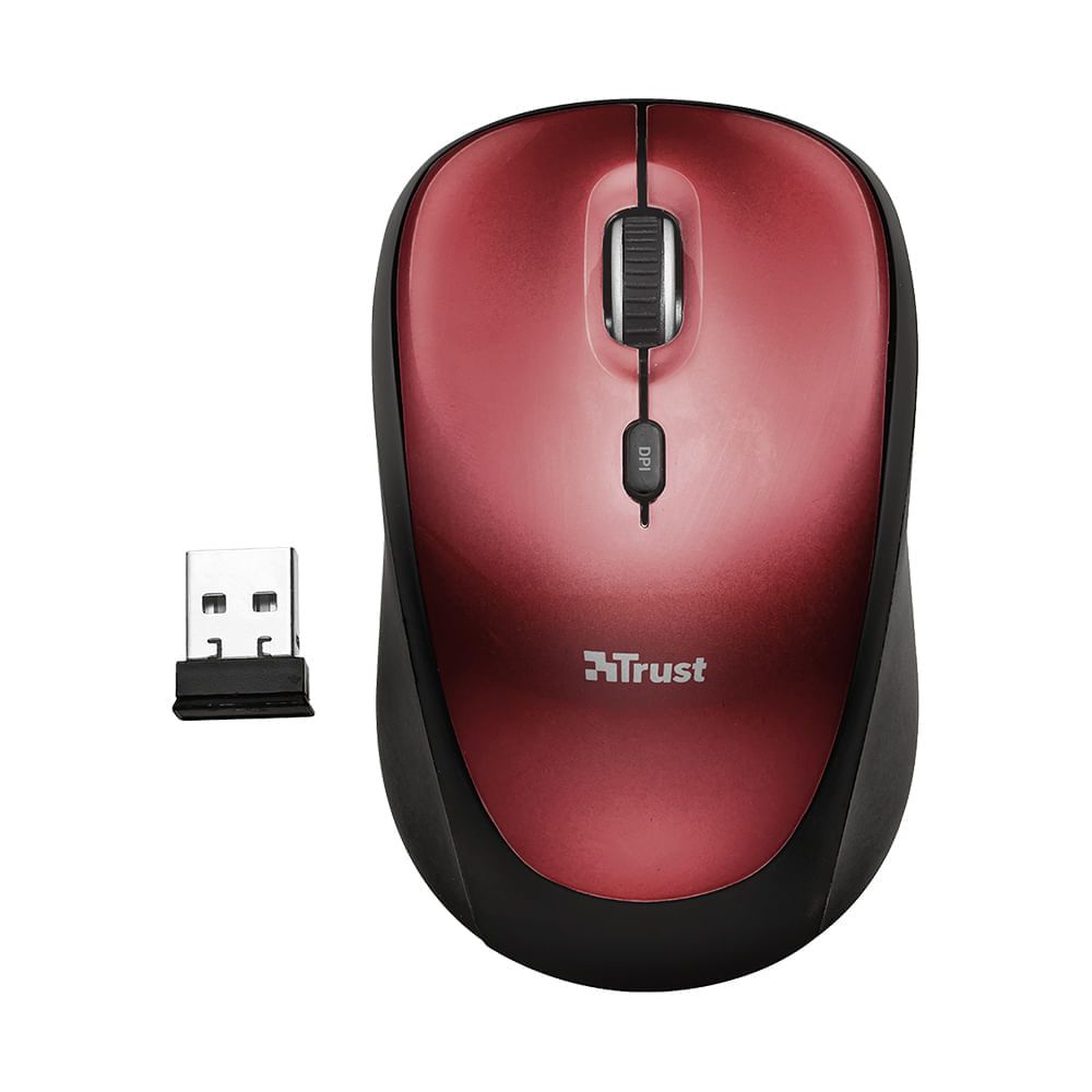 Mouse Trust YVI Wireless Rojo