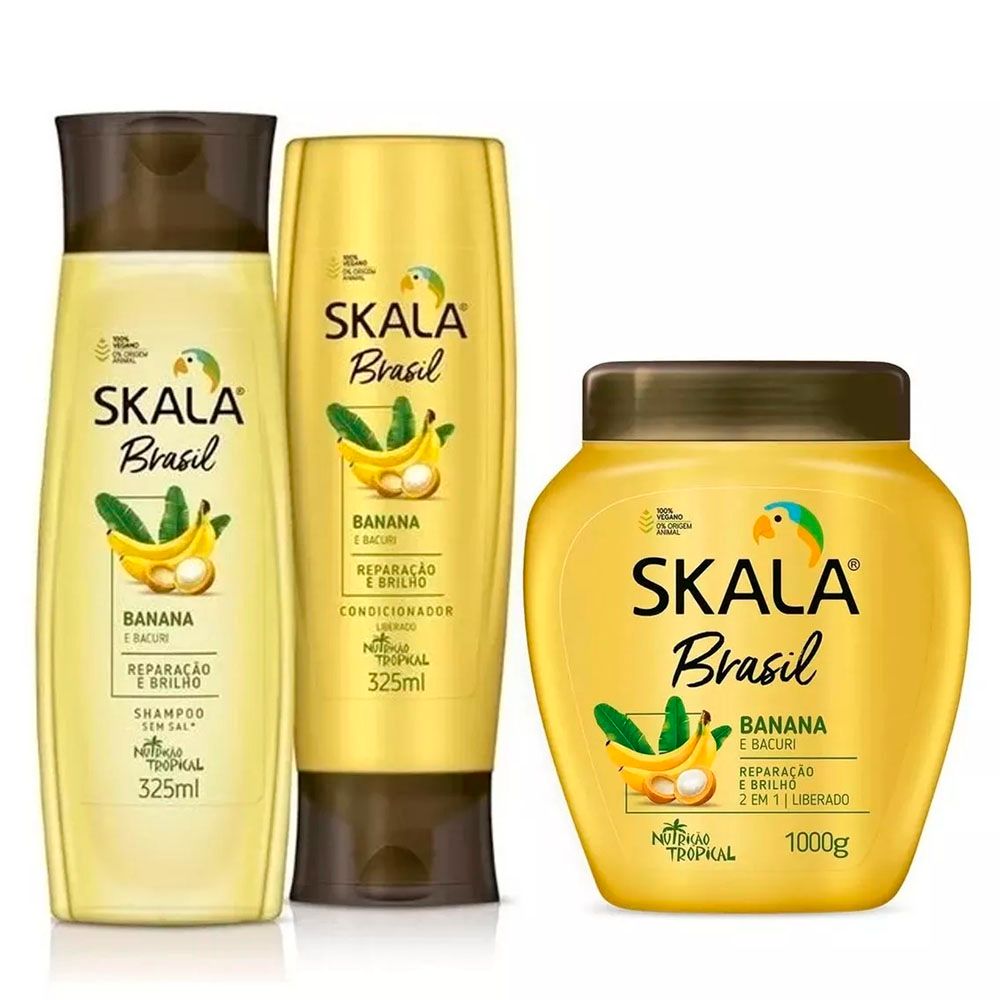 Skala Brasil Banana Shampoo + Acondicionador + Mascara