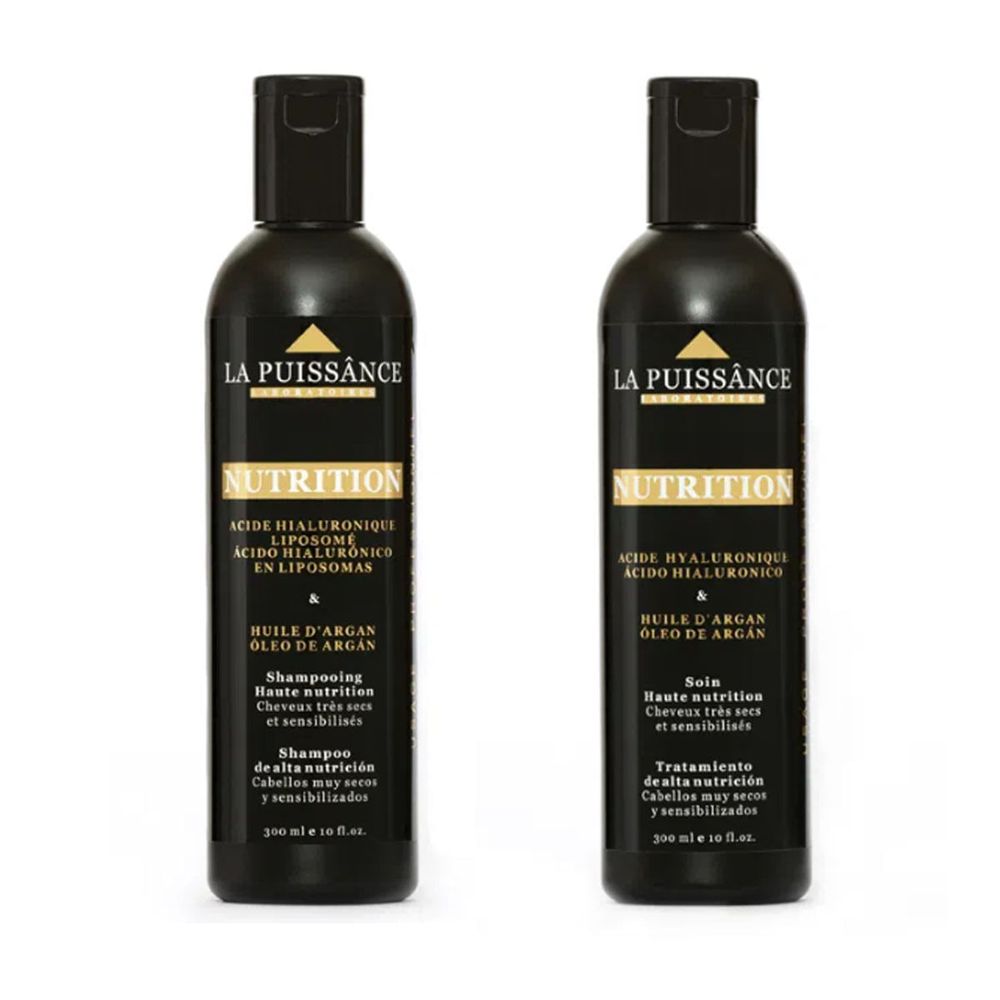 La Puissance Kit Argan Para Pelo Seco Shampoo 300 Ml + Acondicionador 300 Ml