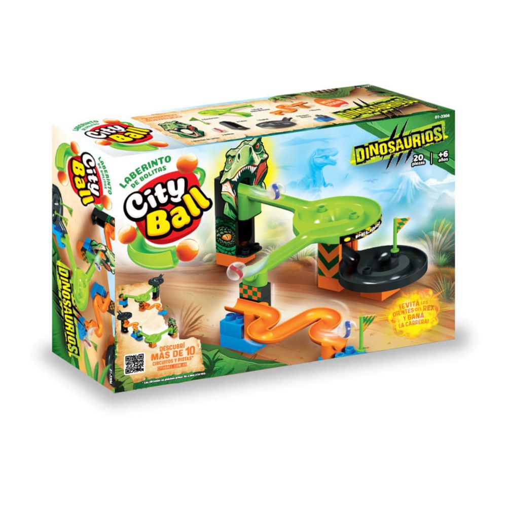 Laberinto De Bolitas City Ball Dinos 20 Piezas 01-3206