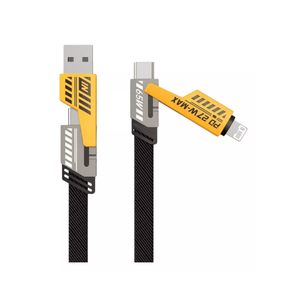 Cable Reforzado Usb Y Usb-c Tipo Ip 4 En 1 Cargador Y Datos CAB3098 Dinax