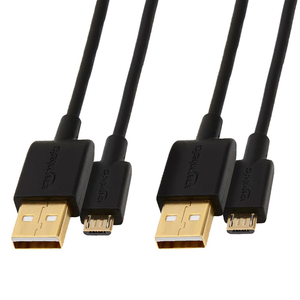 Amazon Basics Paquete de 2 cables de carga USB-A a