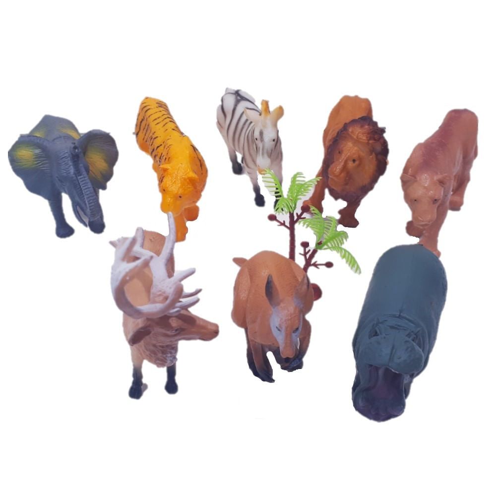 Set Animales De La Selva Surtidos X 8 En Bolsa Ck 0311