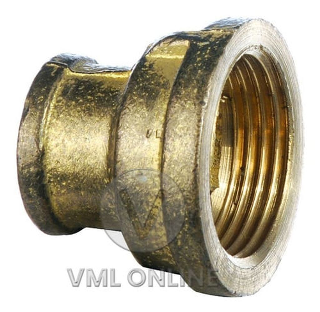 Cupla De Bronce Roscado De 1 X 1/2 Pulgada Rosca Hembra