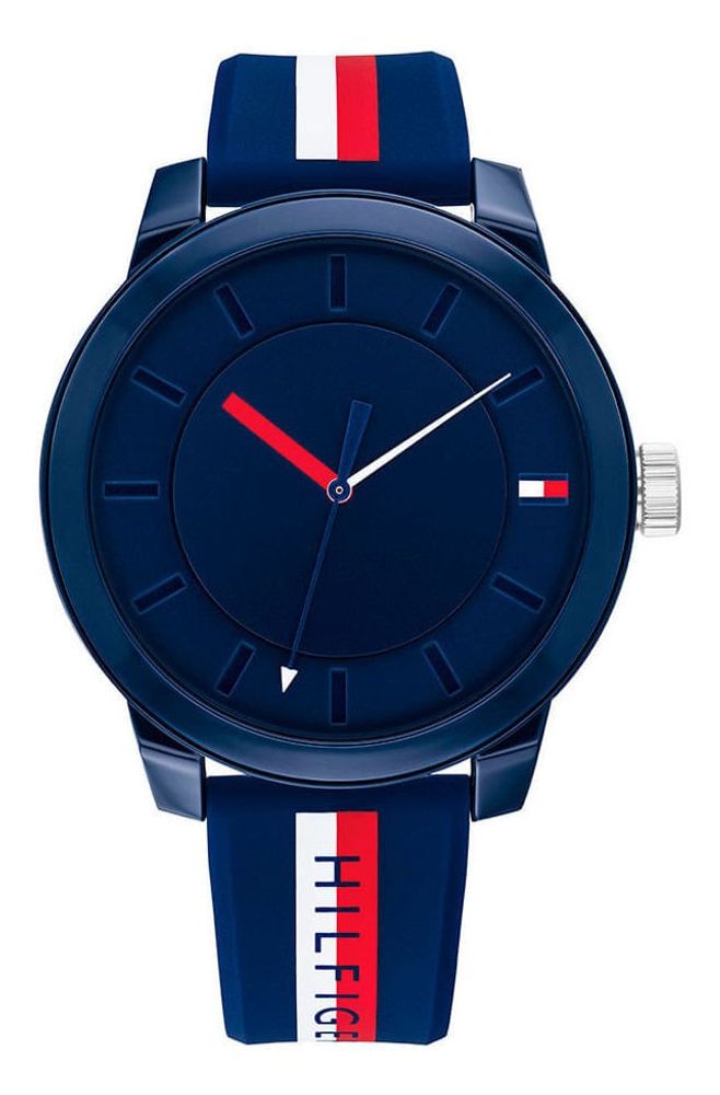 Reloj Tommy Hilfiger Hombre Denim Silicona Azul o Negro