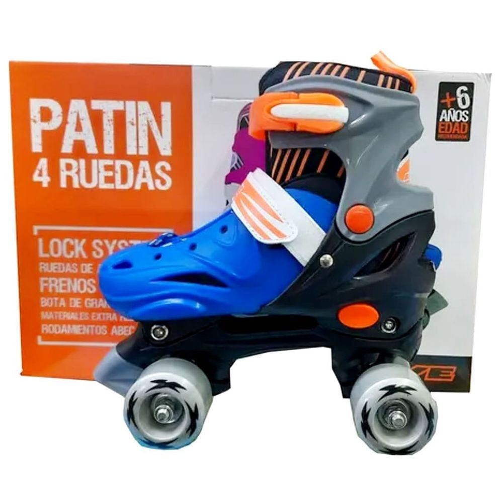 Patin 4 Ruedas Rave Talle 35-38 Ik0093 Azul